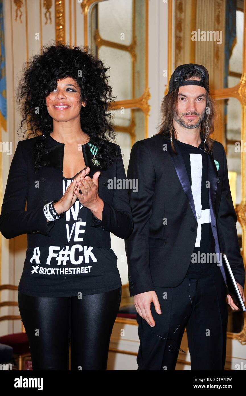 Sofia Samaha with Shaka Ponk a band of electro-rock French are ...