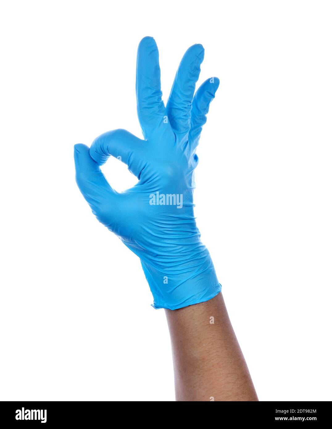 Woman wearing one rubber glove hi-res stock photography and images - Alamy