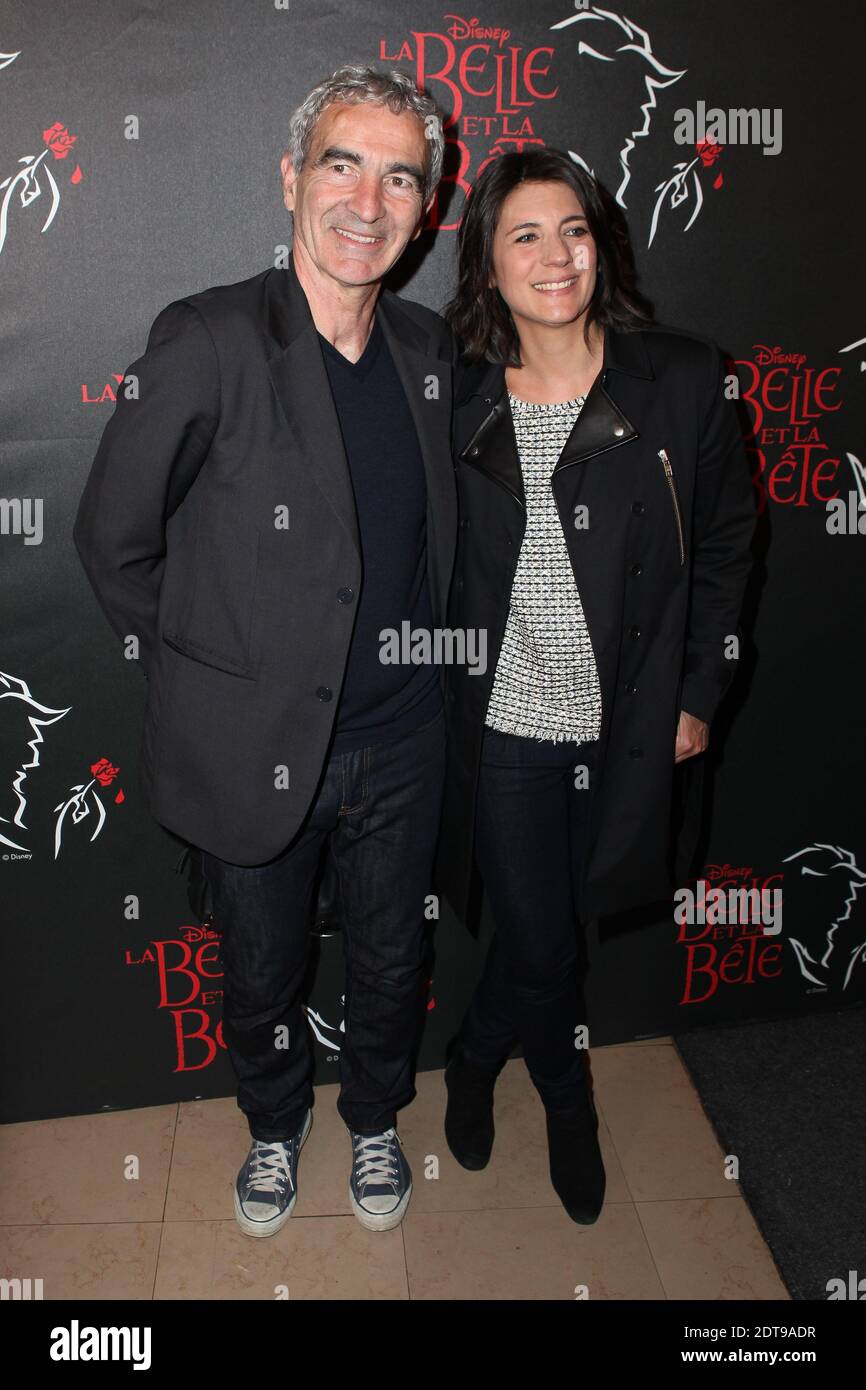 Raymond Domenech and Estelle Denis attending the premiere of the ...