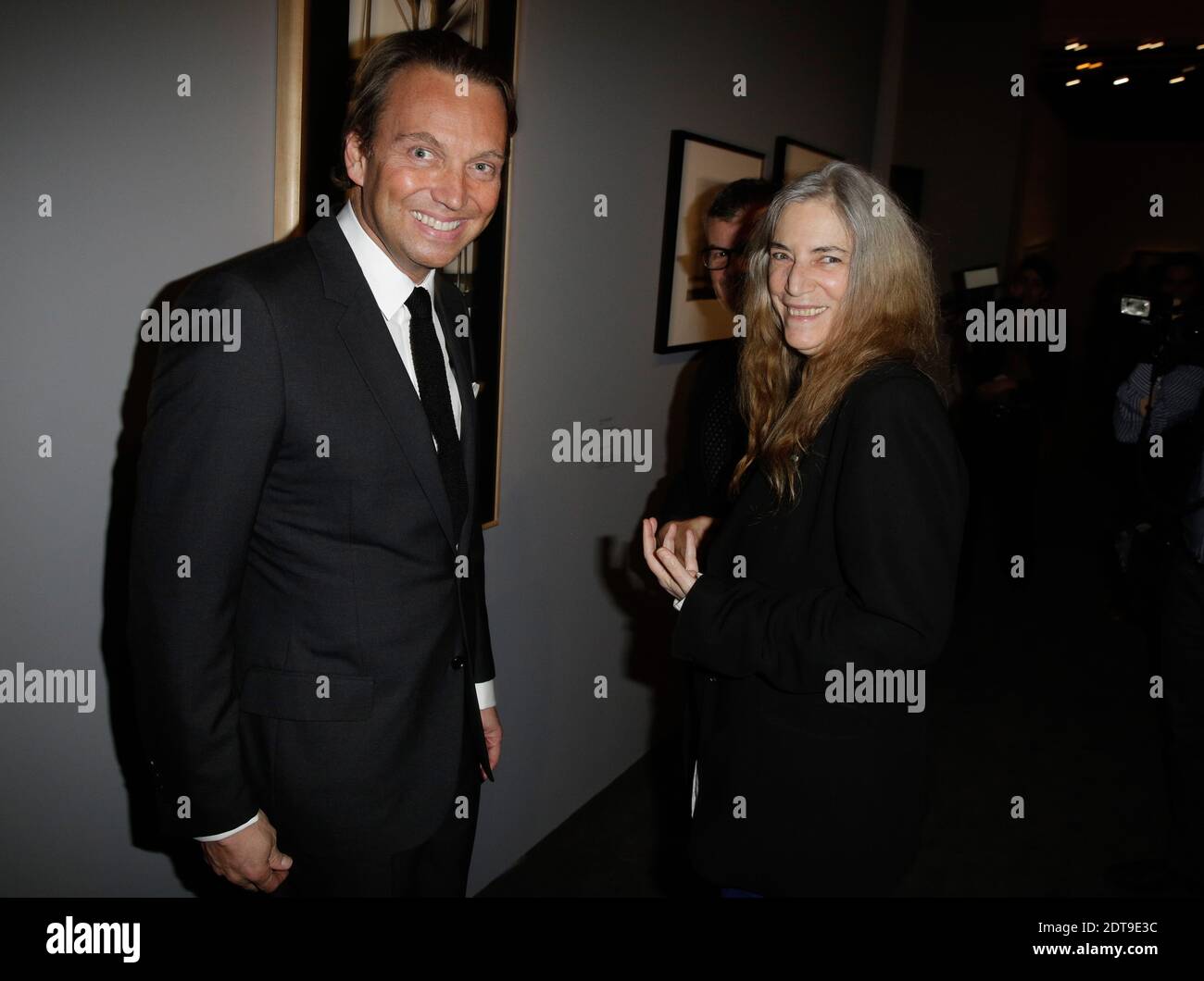 Jean-Pierre Aubin and Patti Smith attending the private opening ...