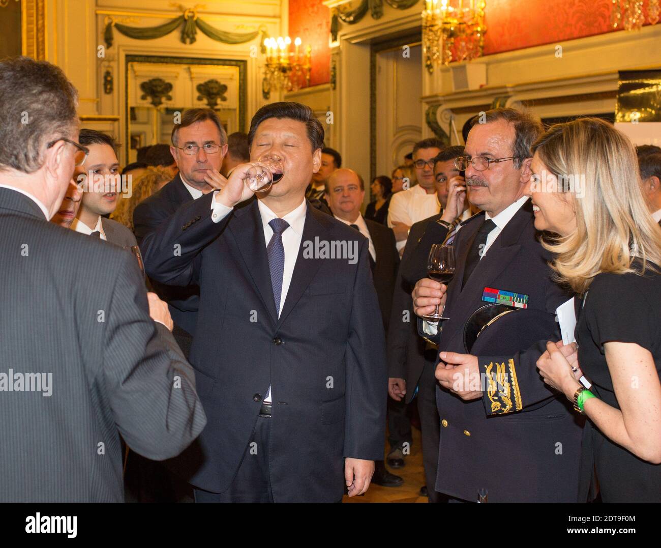 China's President Xi Jinping pays a visit to the Lyon city hall as part ...