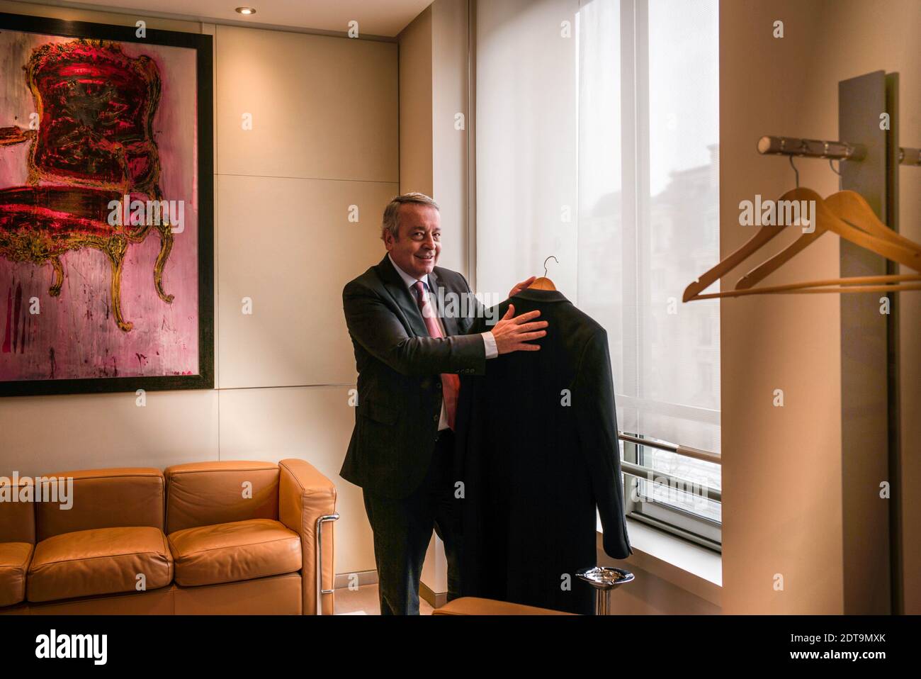 File picture of Veolia CEO Antoine Frerot posing in his office of Veola ...