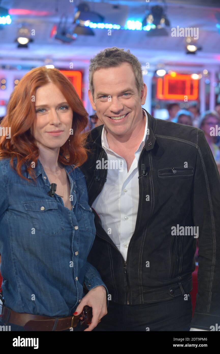 Audrey Fleurot and Garou at the taping of Vivement Dimanche in Paris ...