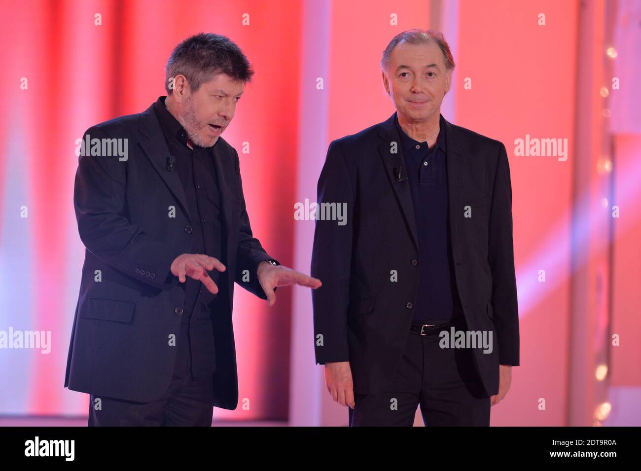 Regis Laspales and Philippe Chevalier at the taping of Vivement ...