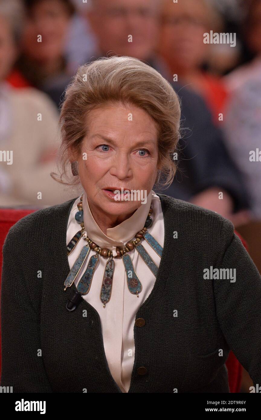 Alexandra Stewart at the taping of Vivement Dimanche in Paris, France ...