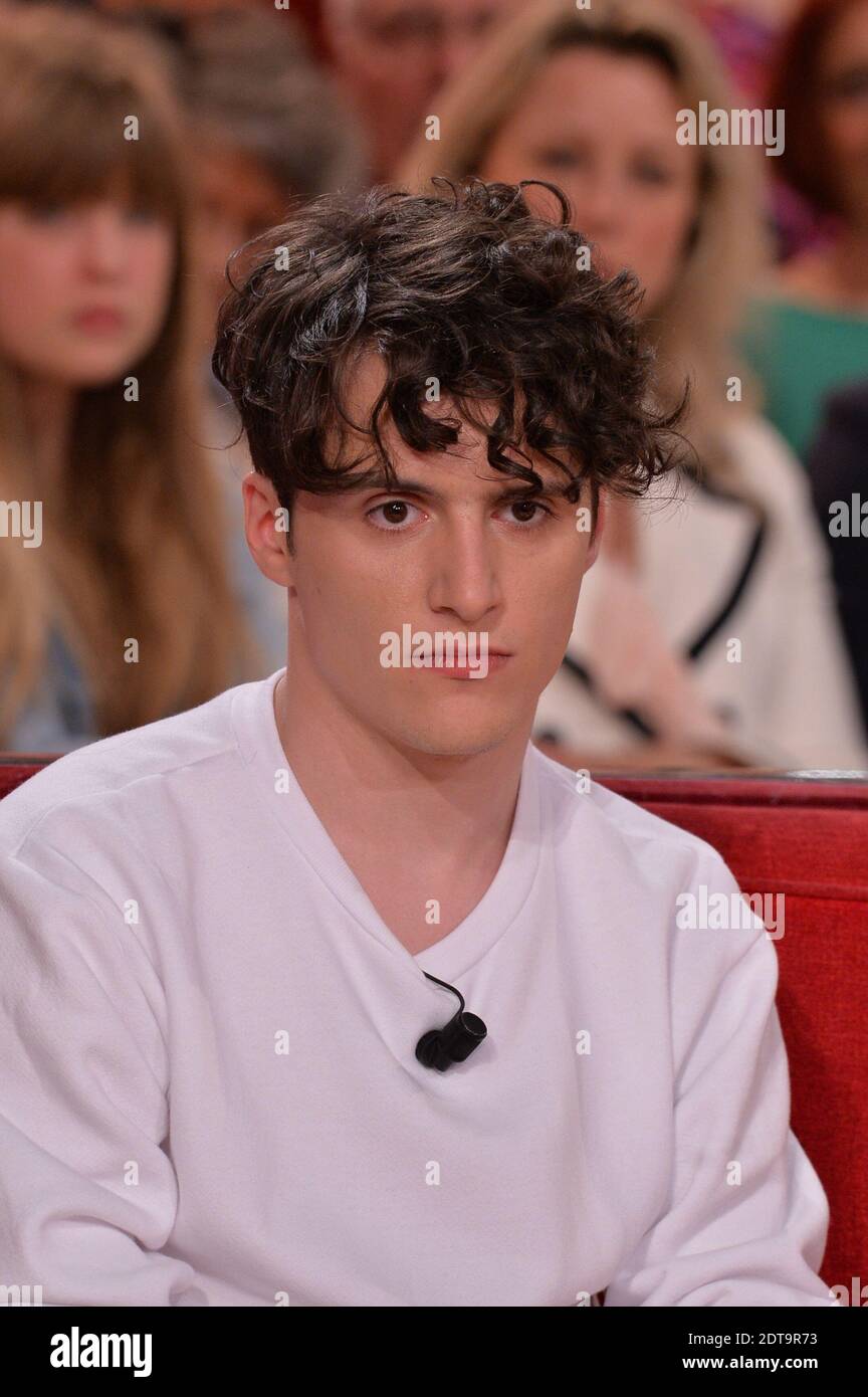 Youtuber Hugo Dessioux at the taping of Vivement Dimanche in Paris ...