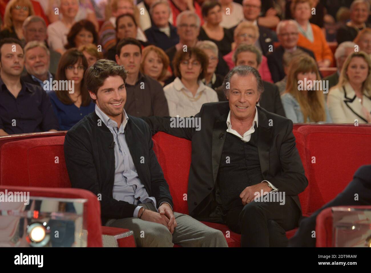 Michel Leeb and son Tom Leeb at the taping of Vivement Dimanche in ...