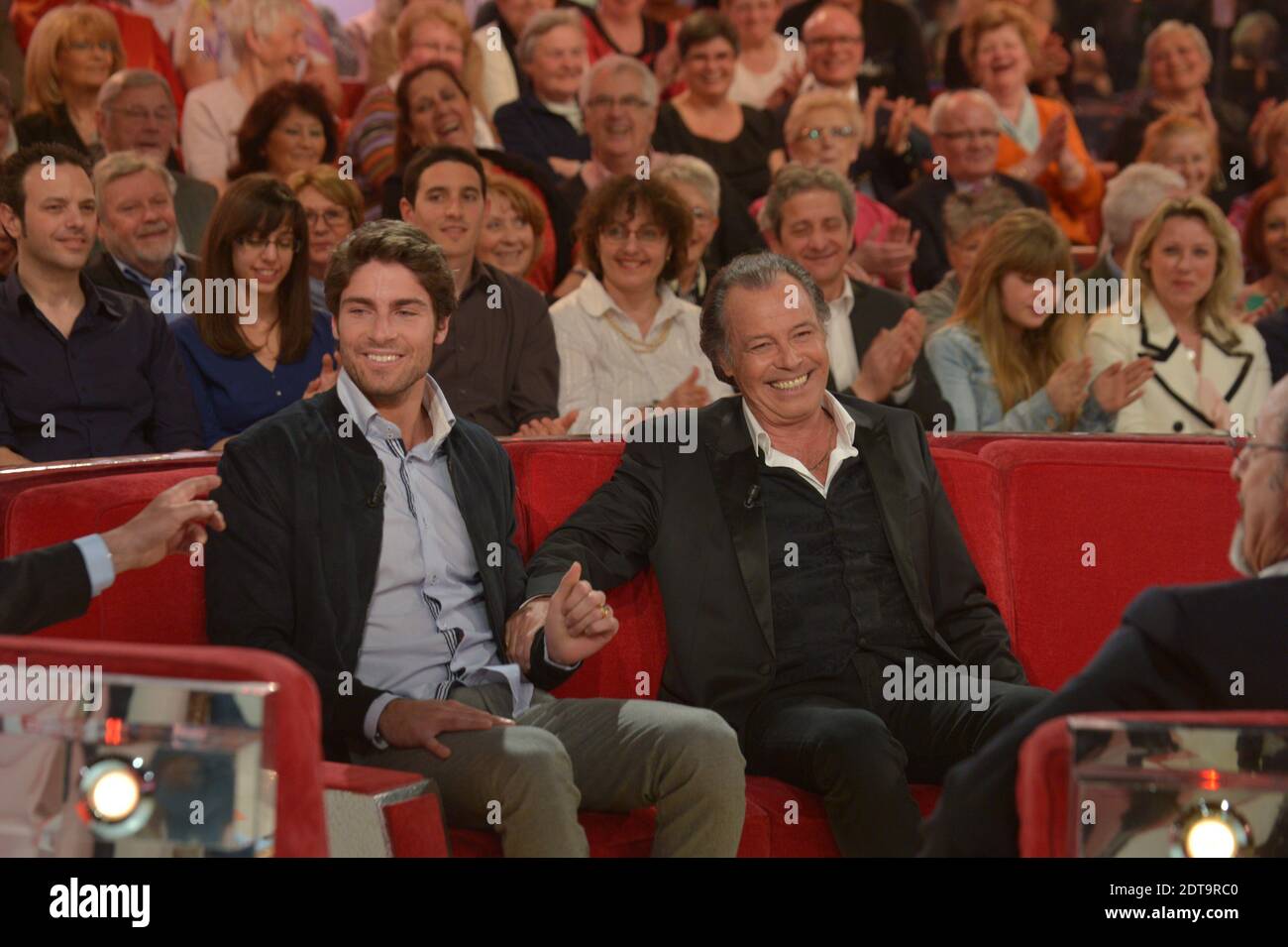 Michel Leeb and son Tom Leeb at the taping of Vivement Dimanche in ...