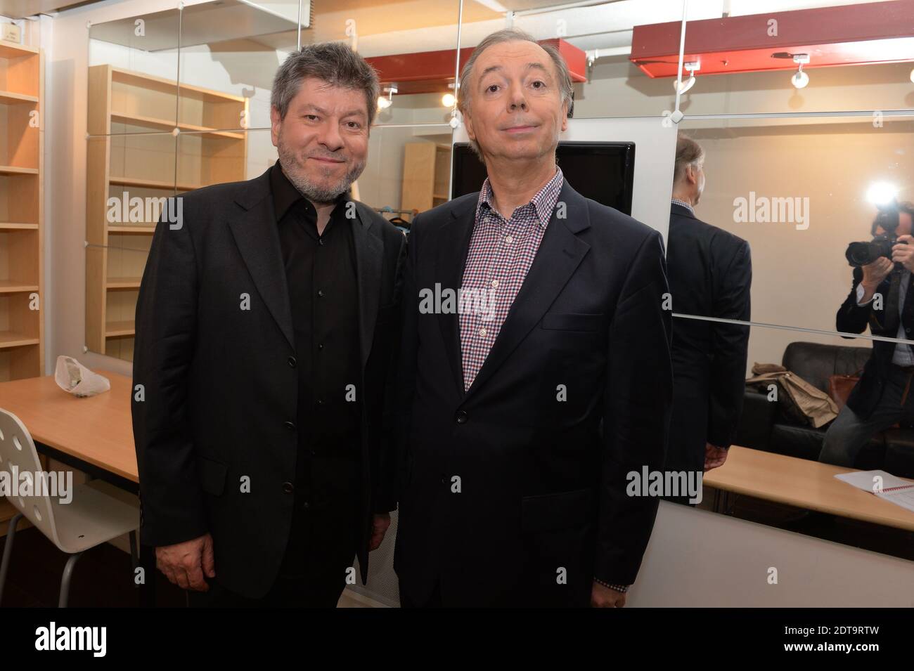 Regis Laspales and Philippe Chevalier at the taping of Vivement ...