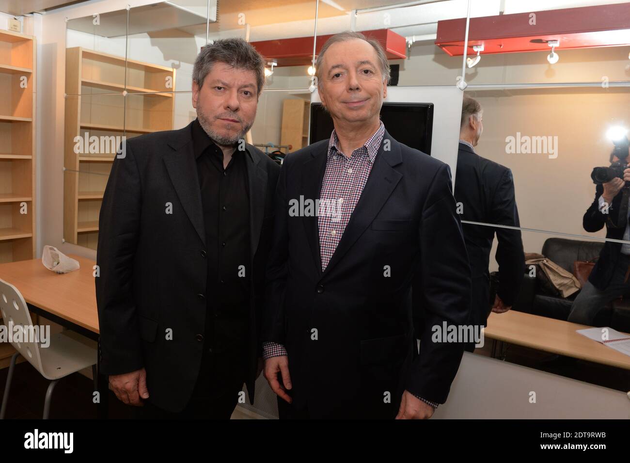 Regis Laspales and Philippe Chevalier at the taping of Vivement ...