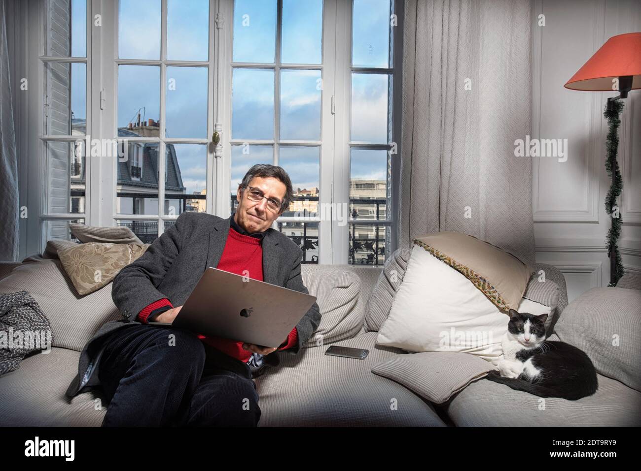 French historian Emmanuel Todd during photos session in Paris, France ...