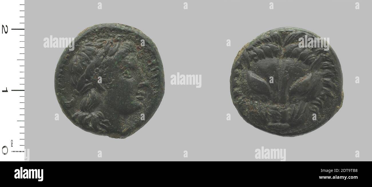 Mint: Rhegium, Coin from Rhegium, 350–270 B.C., Bronze, 6.40 g, 3:00 ...
