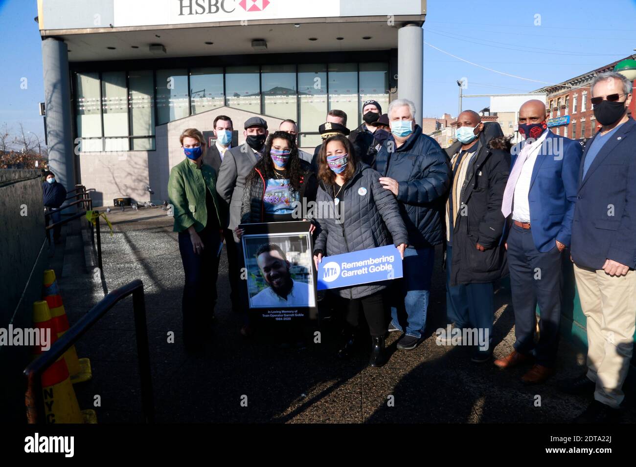 Brooklyn, NY, USA. 21st Dec, 2020. Delilah Goble, widow of Garrett ...