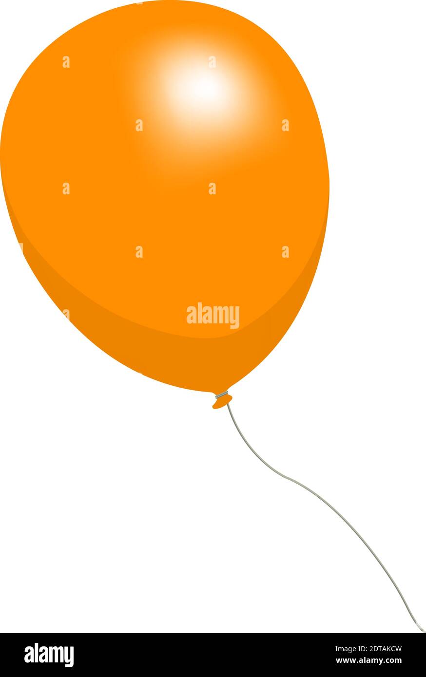 Colorful helium balloon vector illustration ( orange Stock Vector Image ...