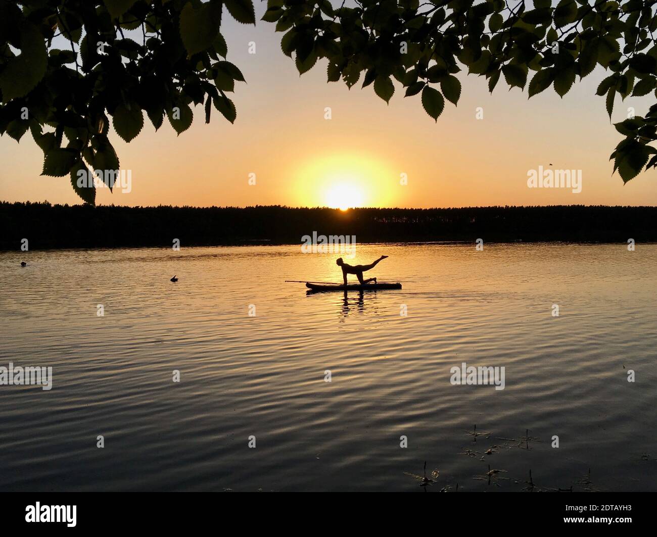 Wooden raft sunset on sun hi-res stock photography and images - Alamy