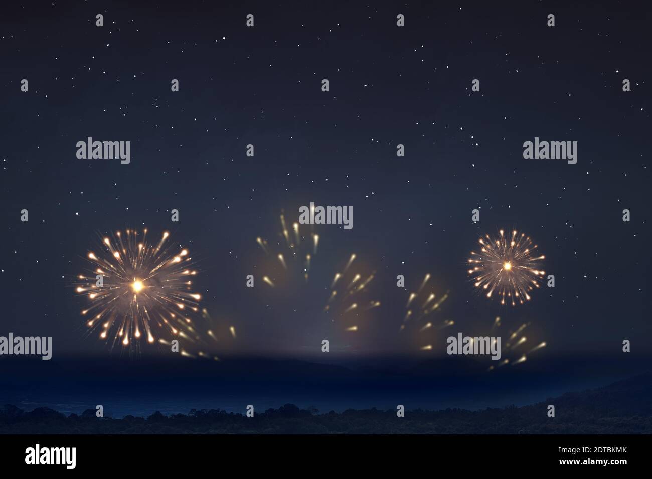 Fireworks with night scene background Stock Photo - Alamy