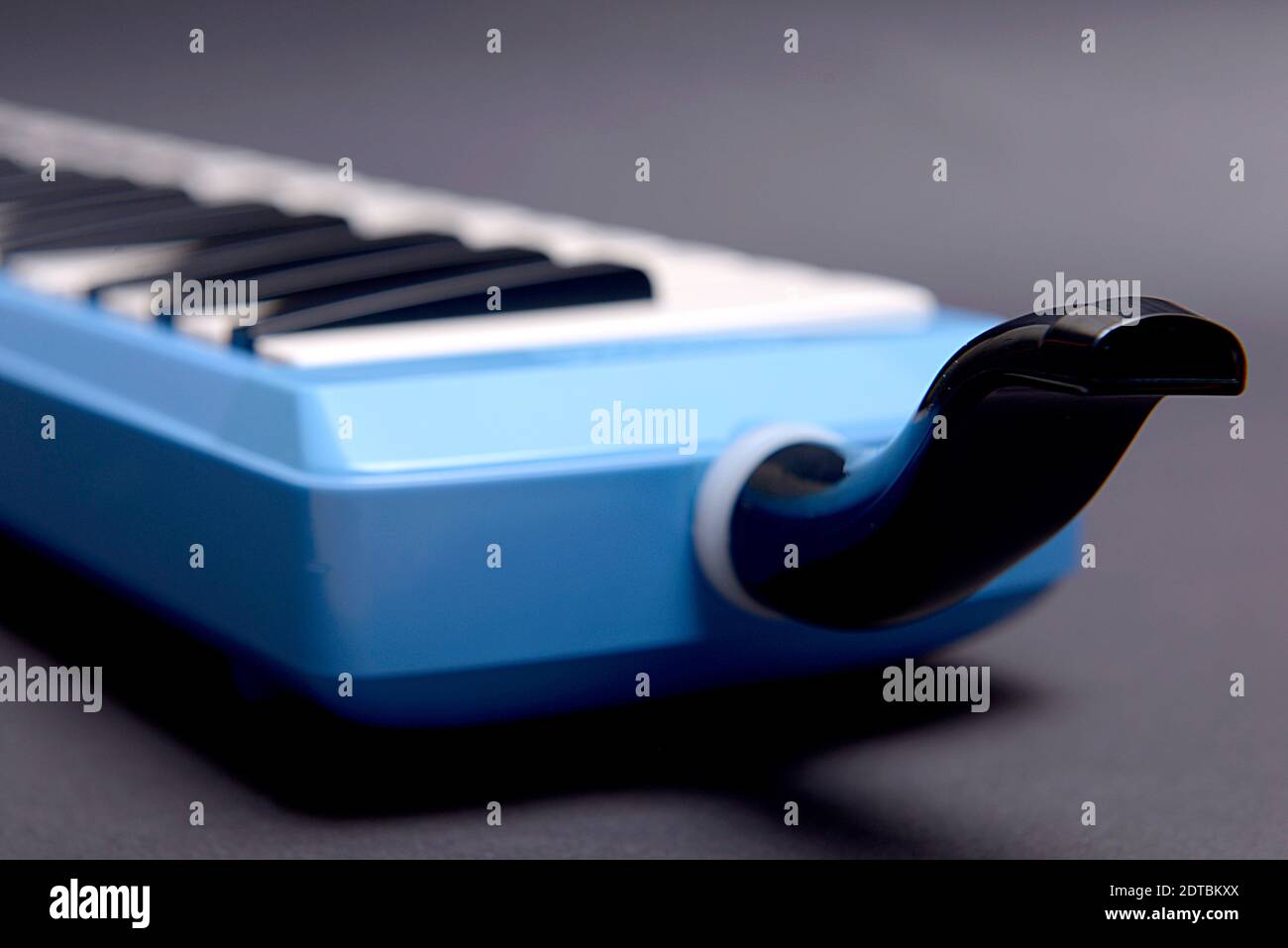 Pianica blow-organ musical instrument with black background Stock Photo ...