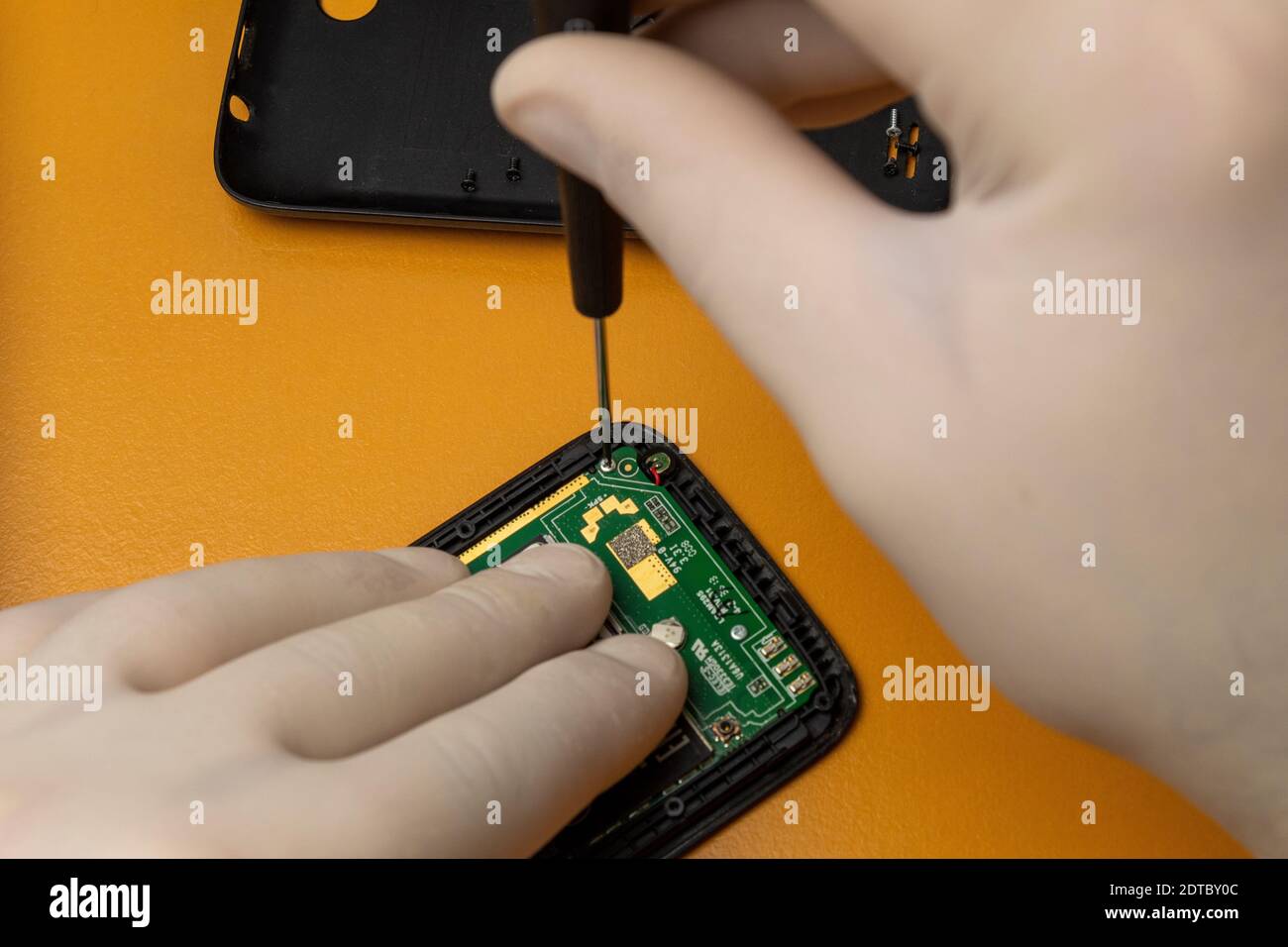 Mobile phone repair. Background and copy space Stock Photo - Alamy
