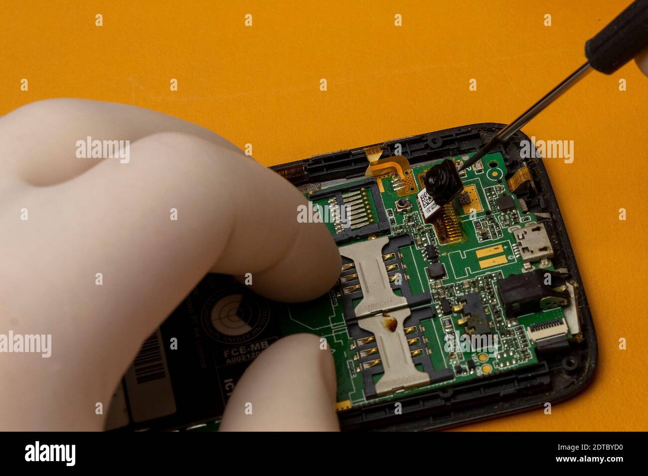 Mobile phone repair. Background and copy space Stock Photo - Alamy