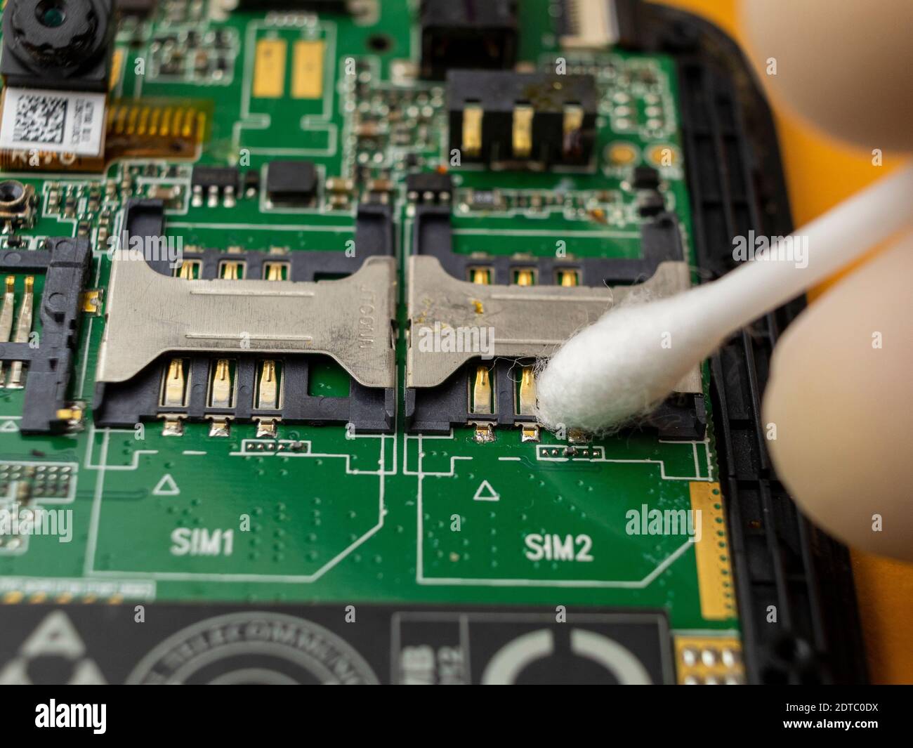 Mobile phone repair. Background and copy space Stock Photo - Alamy