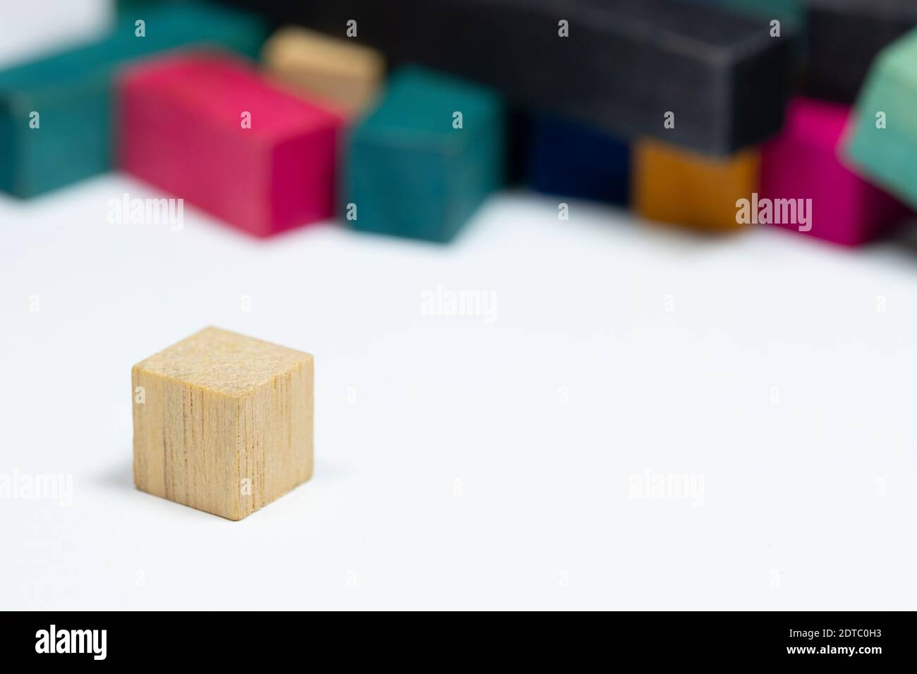 Close-up Of Colorful Blocks On White Background Stock Photo - Alamy