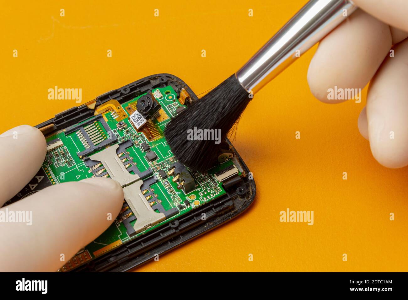 Mobile phone repair. Background and copy space Stock Photo - Alamy