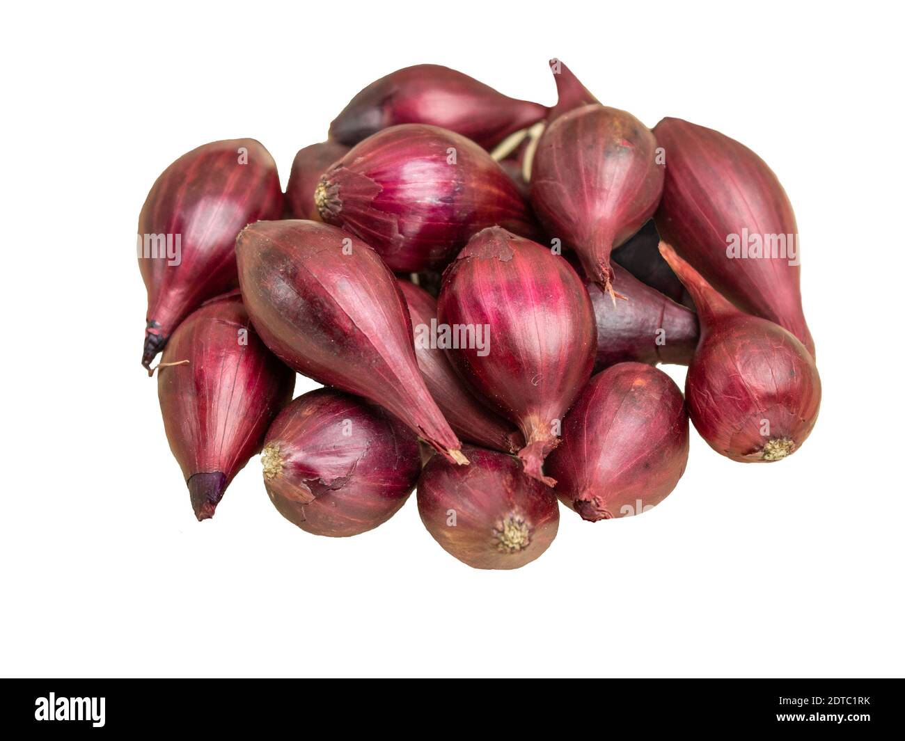 Little red onion on a white background isolate Stock Photo - Alamy