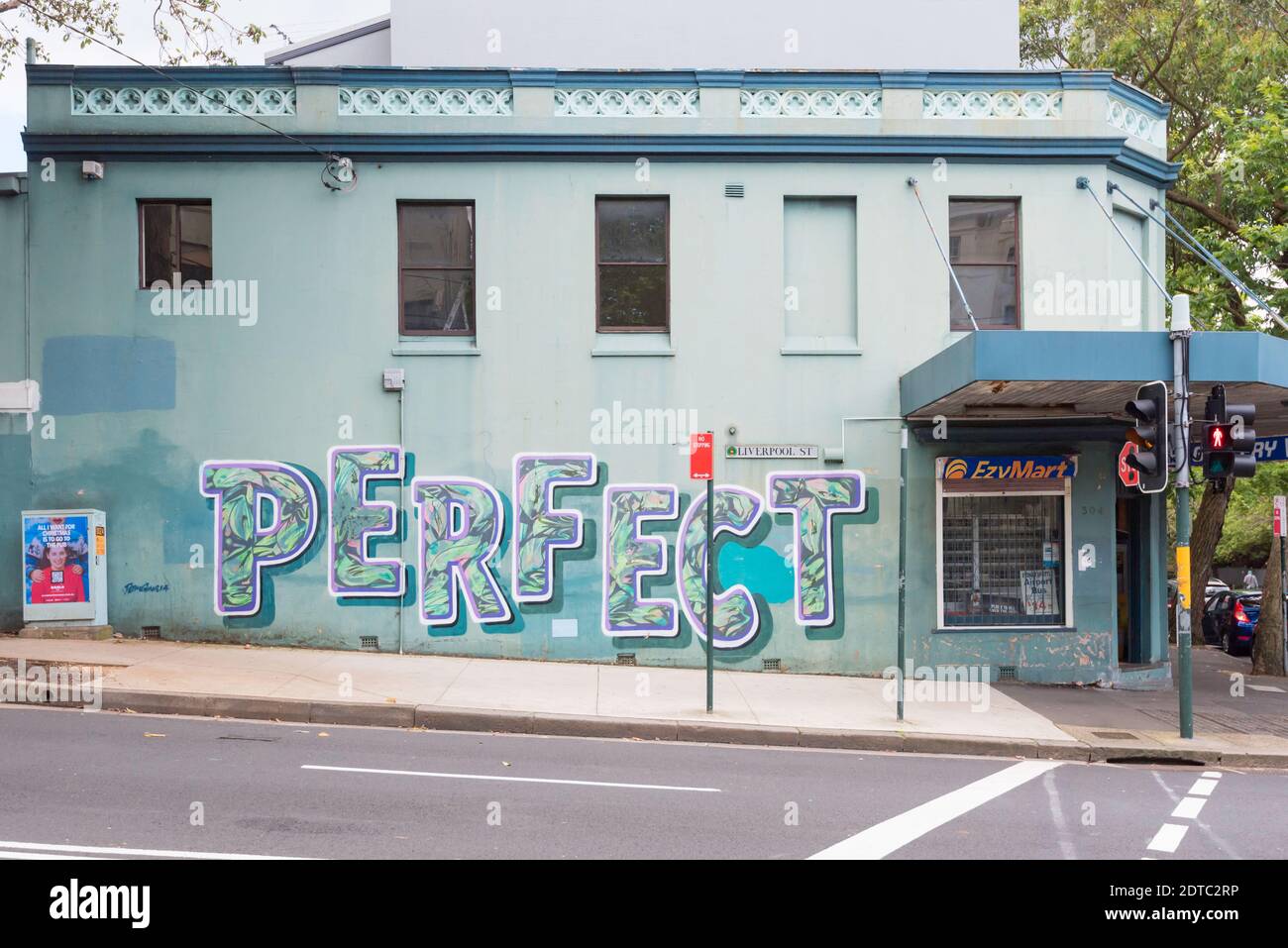 Street art in Liverpool Street, Darlinghurst, Sydney, Australia Stock ...