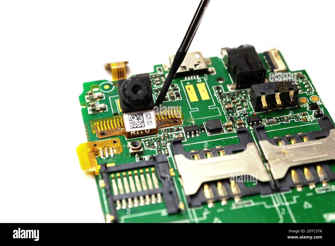 Mobile phone repair. Background and copy space Stock Photo - Alamy