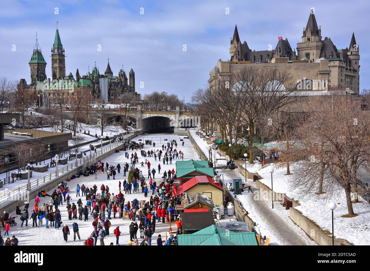 Ottawa, Canada - February 14, 2010: People celebrate the Winterlude ...