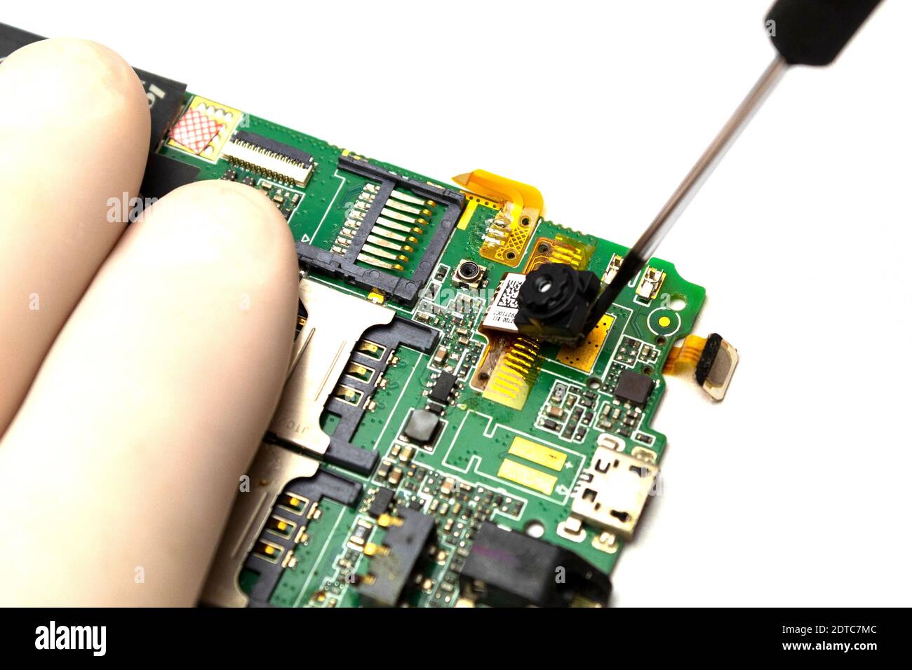 Mobile phone repair. Background and copy space Stock Photo - Alamy