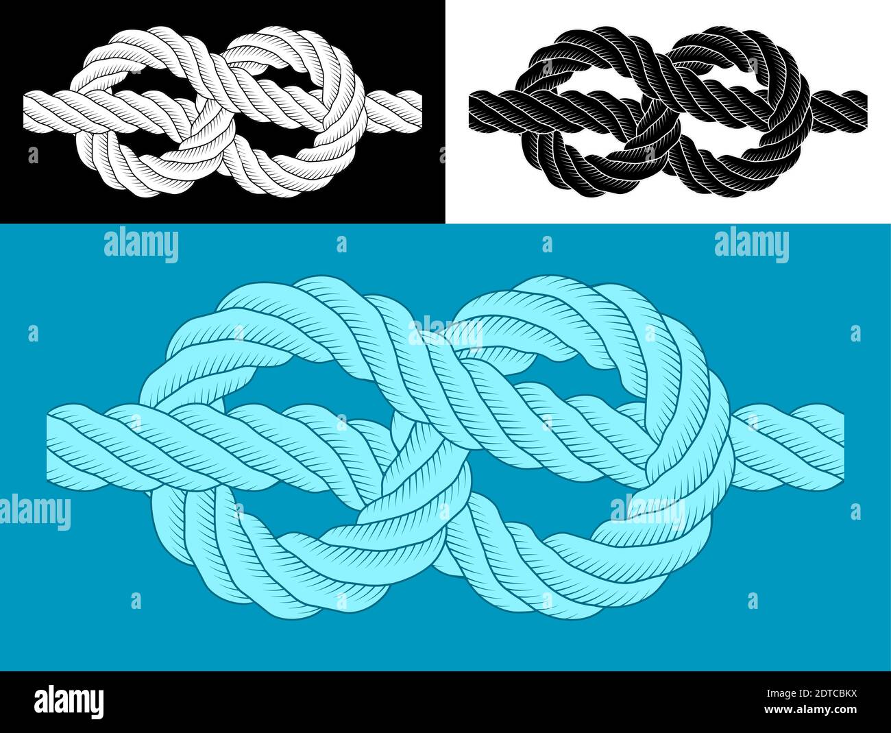Rope knot Stock Vector Images - Alamy