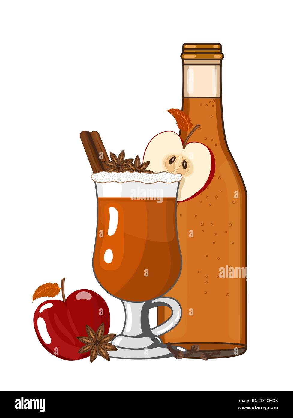Apple cinnamon anise on Stock Vector Images - Alamy