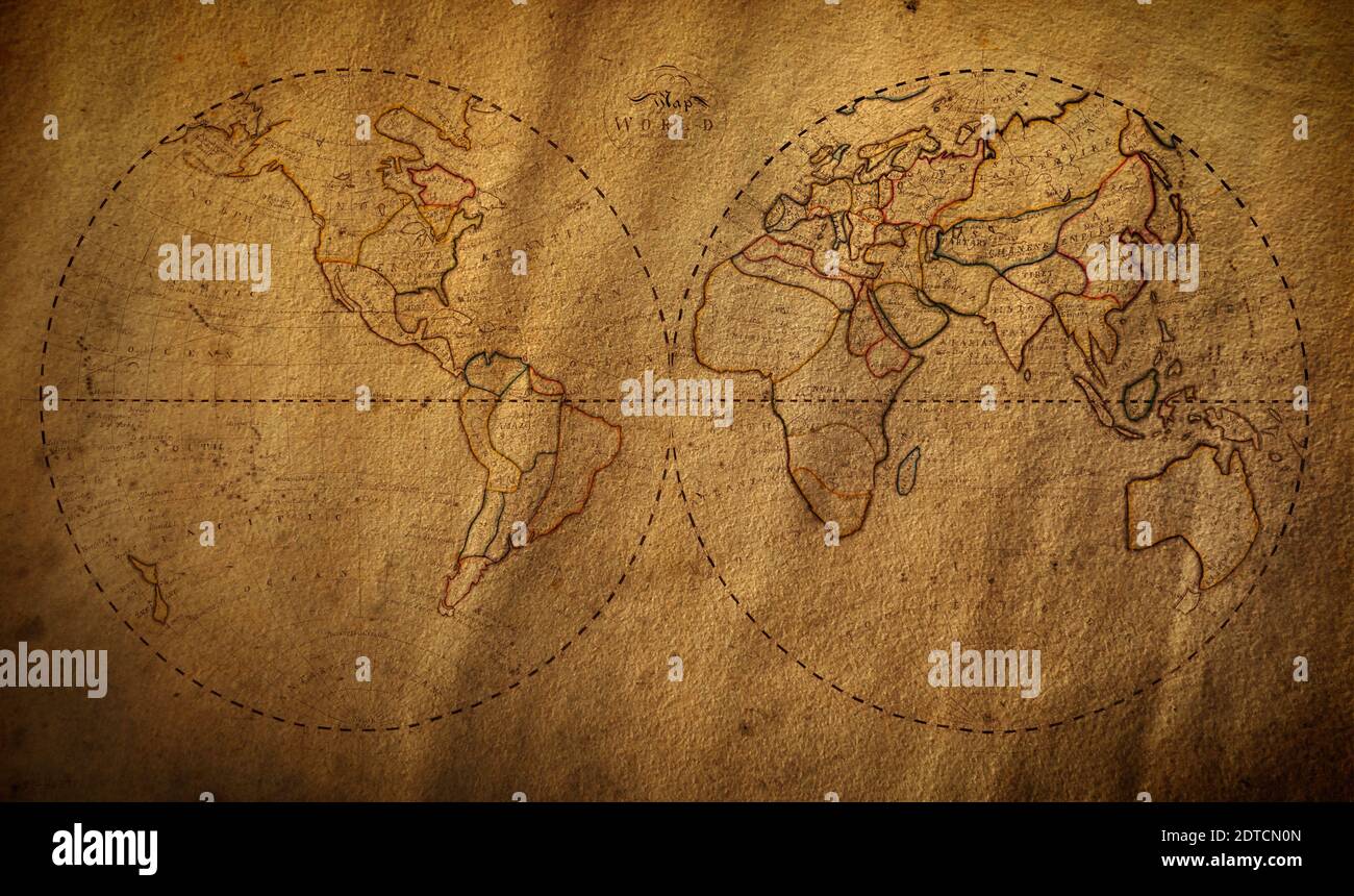 Old map of the world from 1811 Stock Photo - Alamy