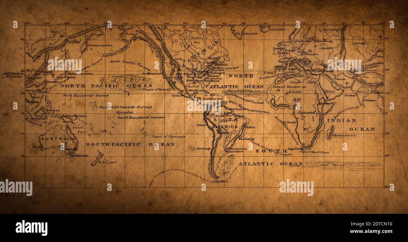 World Map 19th Century - United States Map