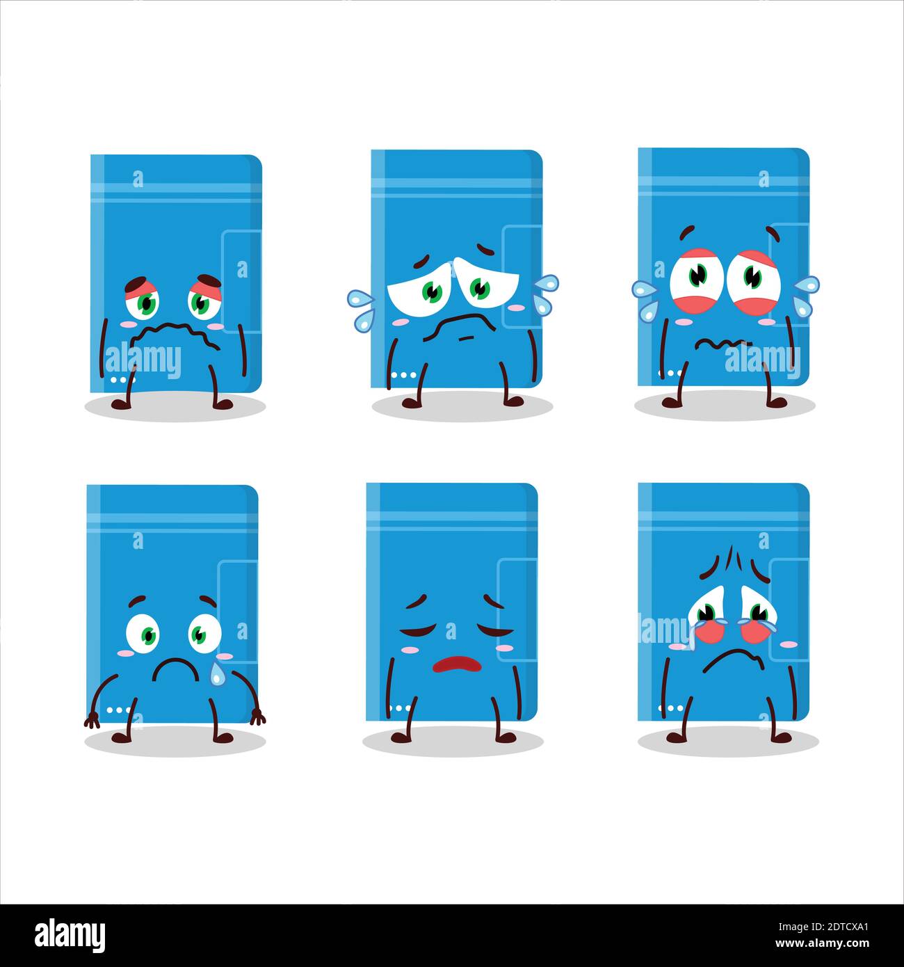 Power bank cartoon character with sad expression. Vector illustration ...