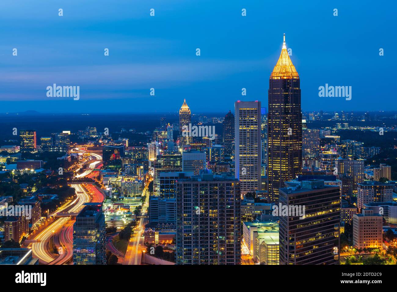 DUSK OVER CITY OF ATLANTA, GA, USA Stock Photo - Alamy