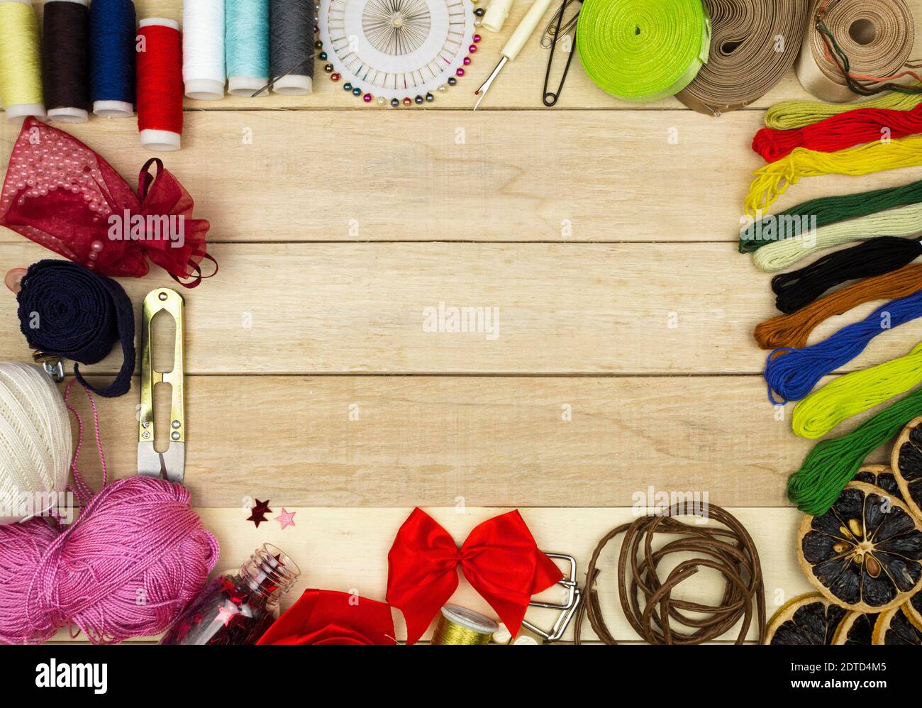 Frame for the background of handmade products. Blank for text and ...