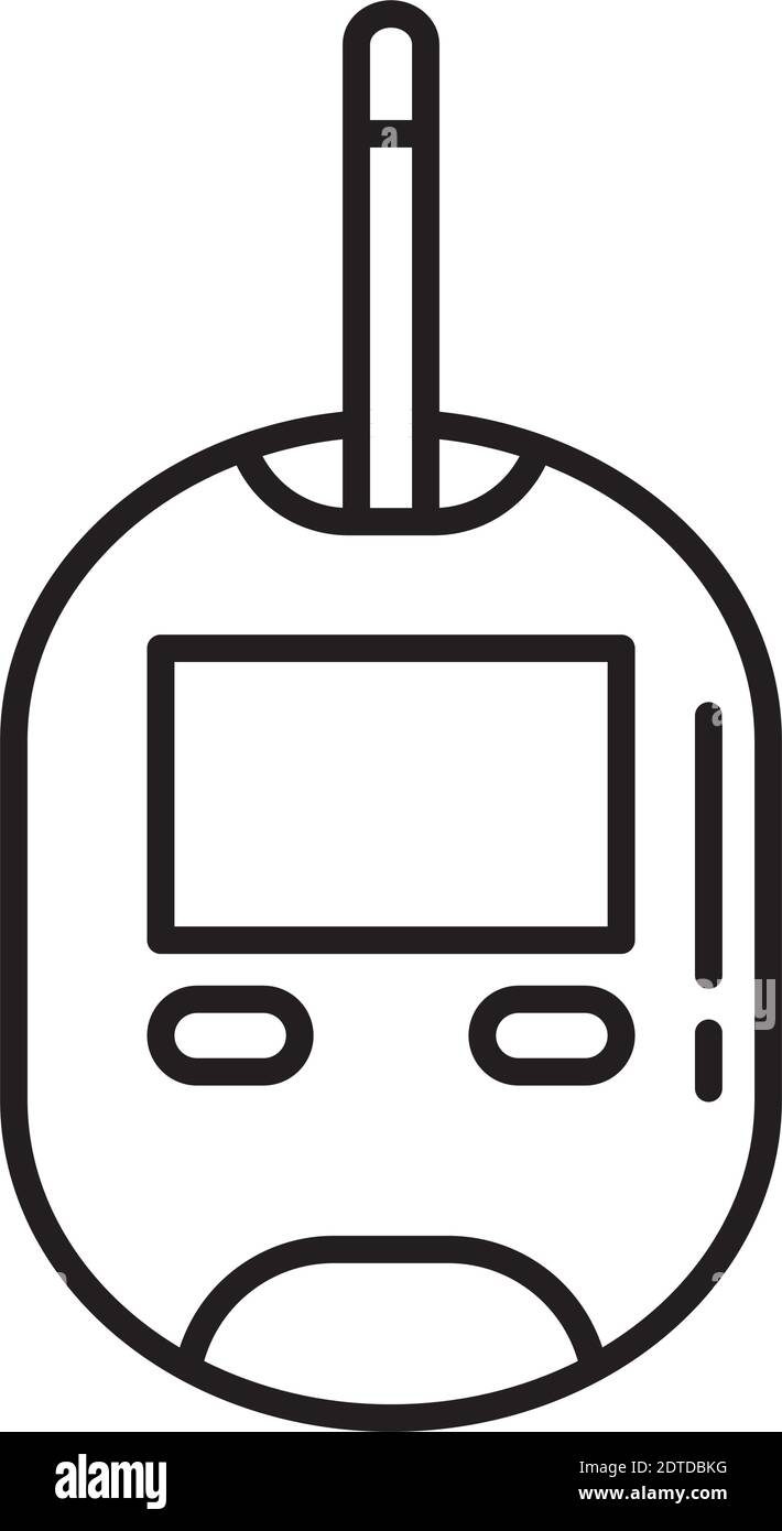 glucometer device measure line style icon Stock Vector Image & Art - Alamy