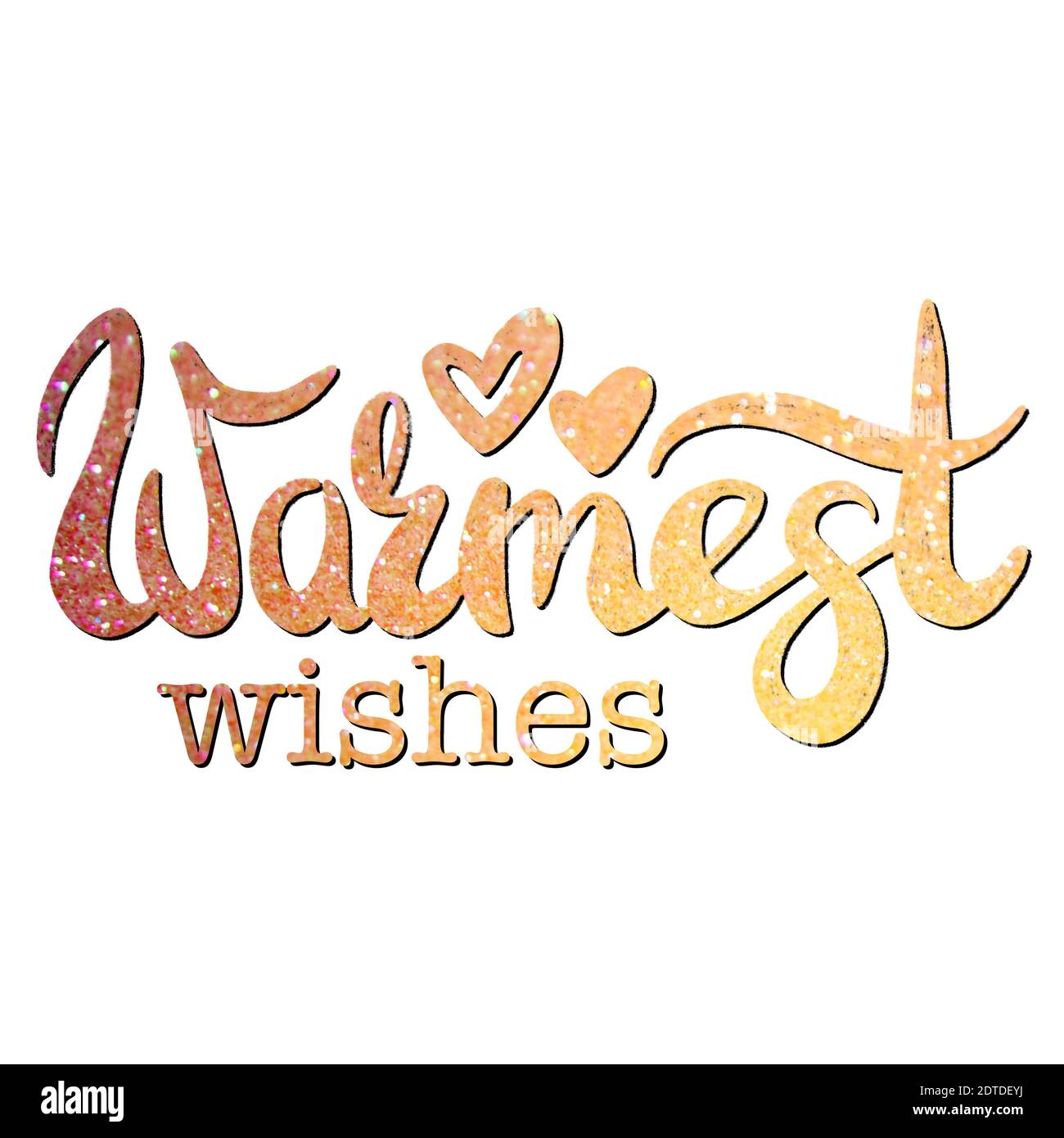 Lettering warmest wishes. Hand lettering quote for New Year and ...