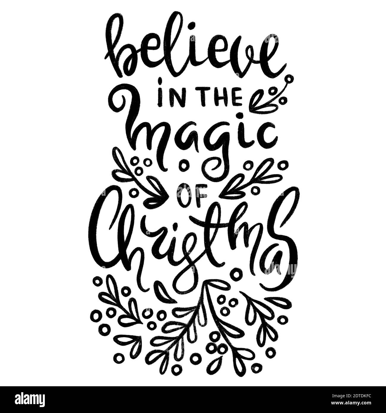 Christmas greeting card invitation Black and White Stock Photos ...