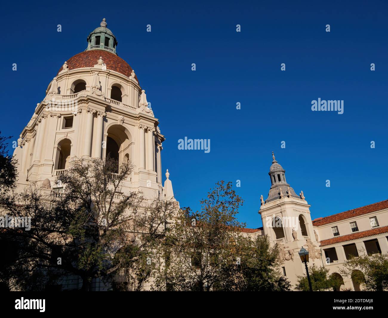 Afternoon sunny view of the Pasadena City Hall at California Stock ...