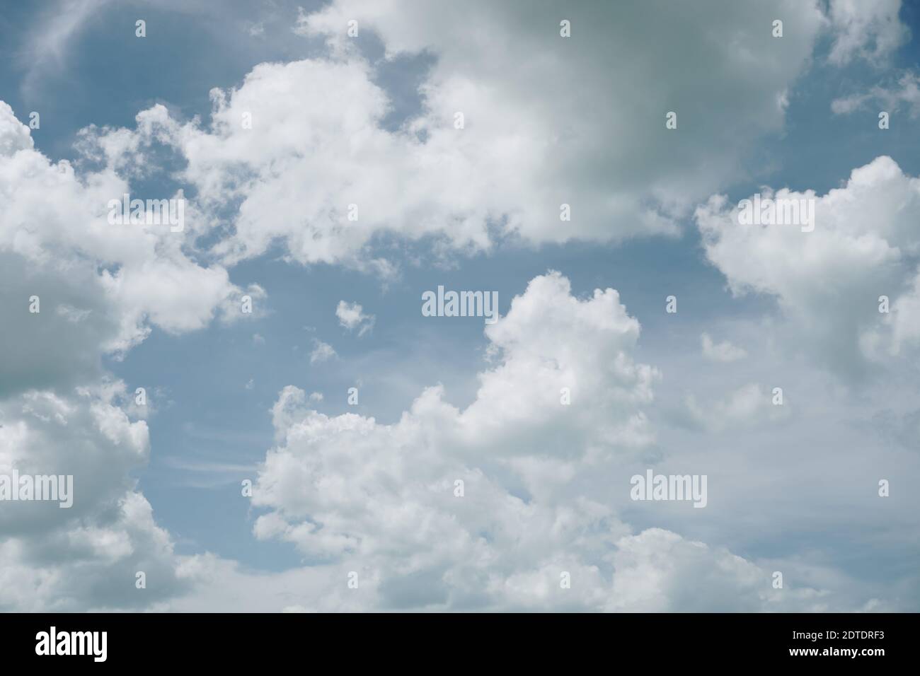 Copy space minimal concept of summer blue sky and white cloud abstract ...