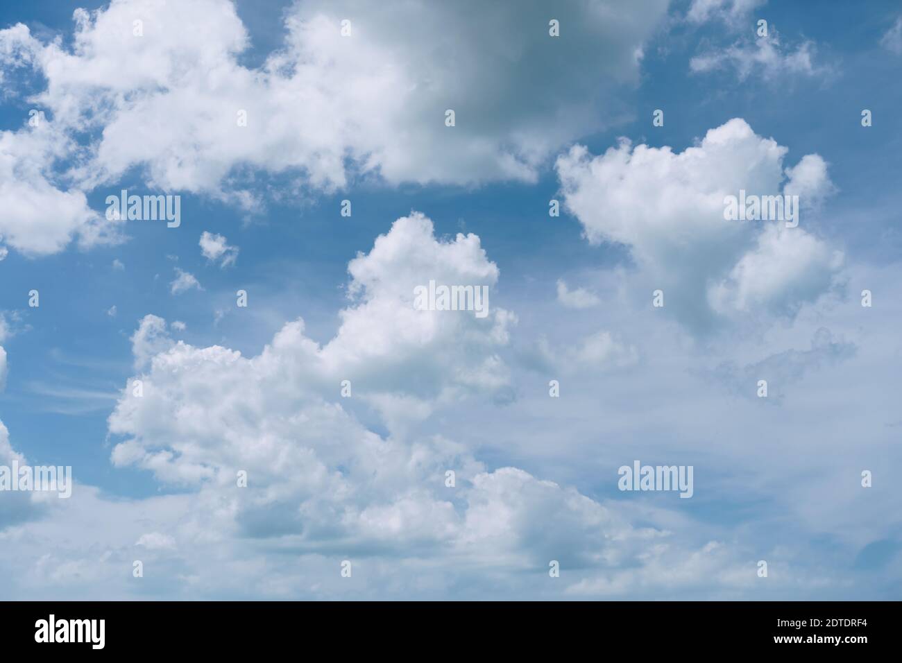 Copy space minimal concept of summer blue sky and white cloud abstract ...