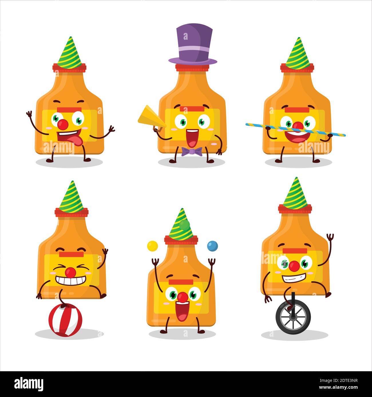 Cartoon character of curry with various circus shows. Vector ...