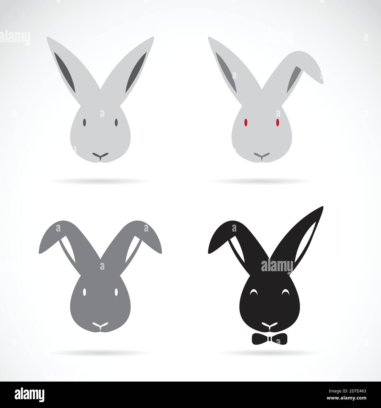 Vector image of an rabbit on white background. Easy editable layered ...