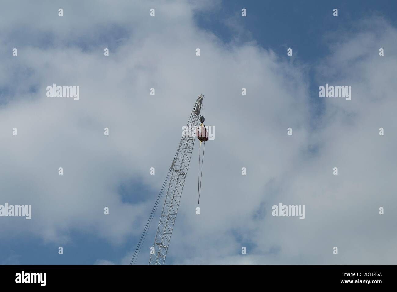 Jump from a height of a tower crane. Jumping from a tower crane ...