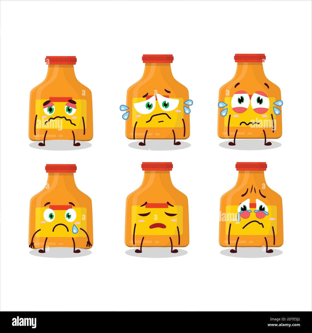 Curry cartoon in character with sad expression. Vector illustration ...