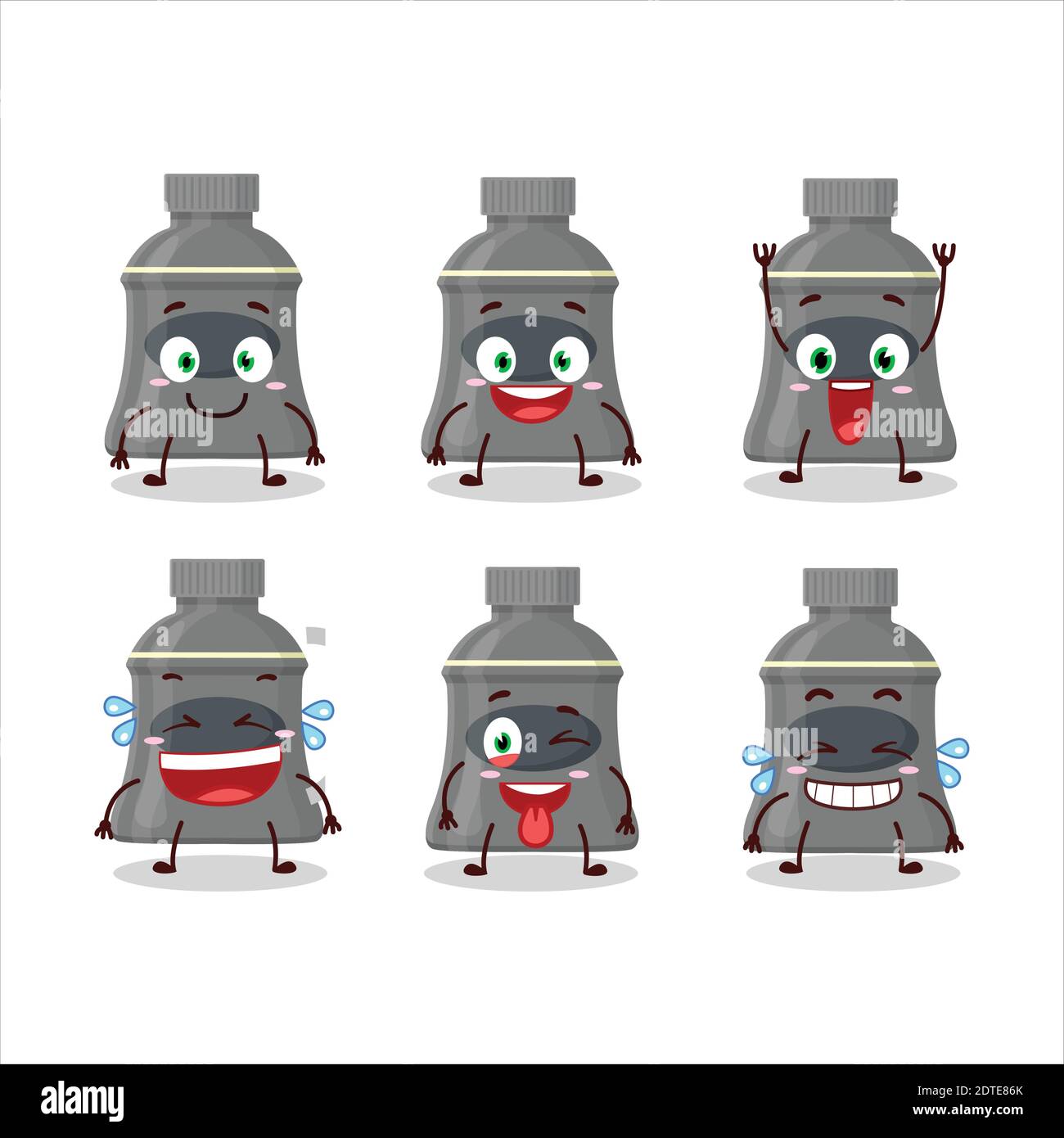 Cartoon character of garlic sauce with smile expression. Vector ...