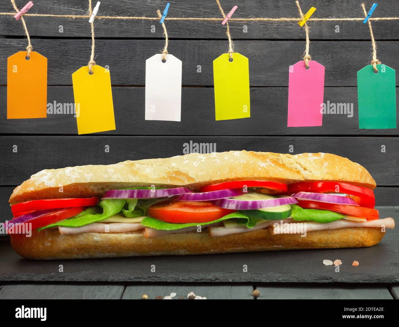 The process of making sandwiches. Ingredients for sandwiches, cheeses ...